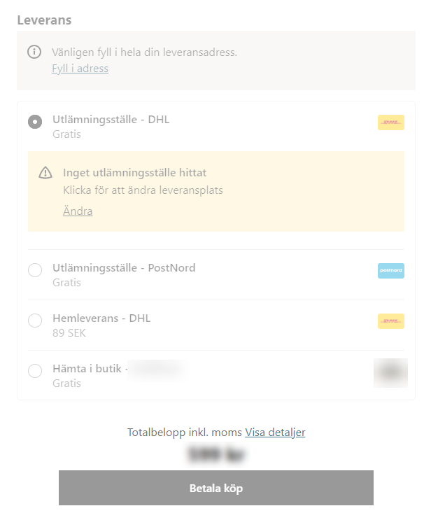 Klarna Shipping Assistant (KSA) med Extern TMS nShift - Abicart.se